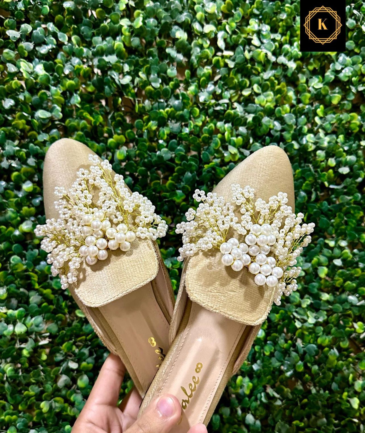 Pearly-mules – Khalifa Shoes Balee