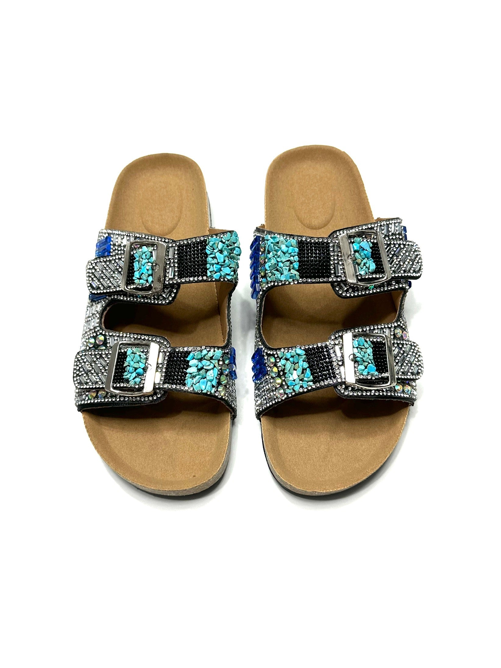 Multi-Stones-medicated-slippers – Khalifa Shoes Balee